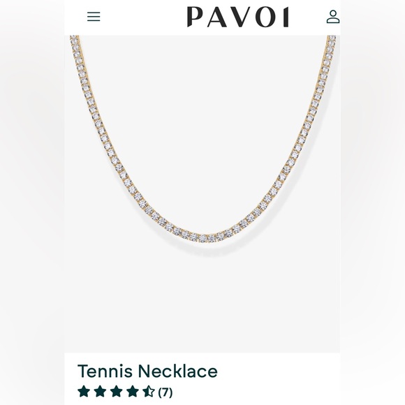 Pavoi | Jewelry | Pavoi 5 Cz Gold Plated Tennis Necklace | Poshmark